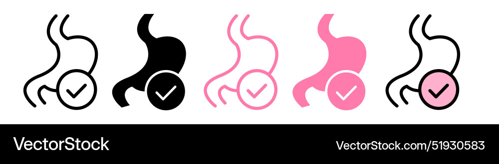 Digestive system care icon promoting good gut Vector Image