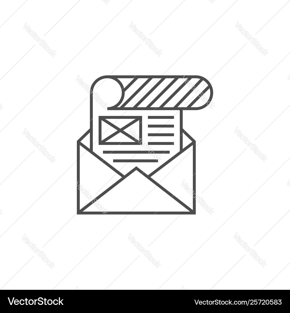 Mailing icon flat Royalty Free Vector Image - VectorStock