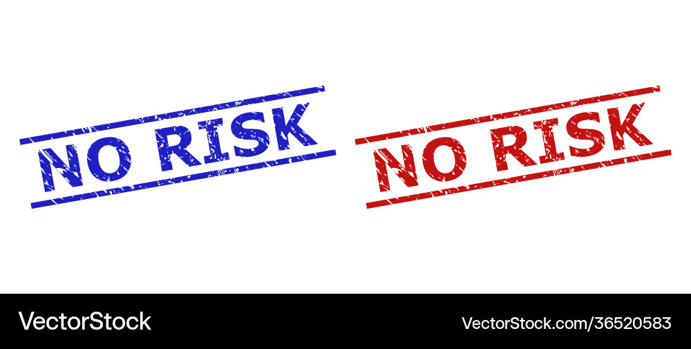 No risk stamps with unclean texture and parallel Vector Image