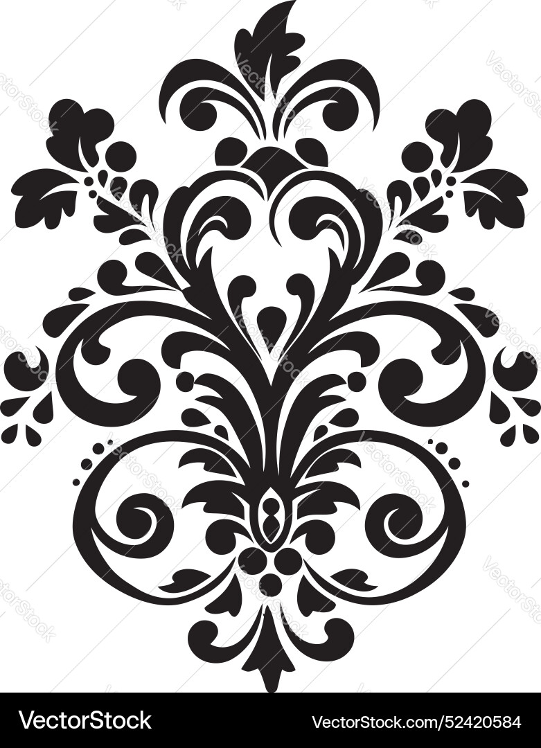 Classic beauty black deco element ornate legacy Vector Image