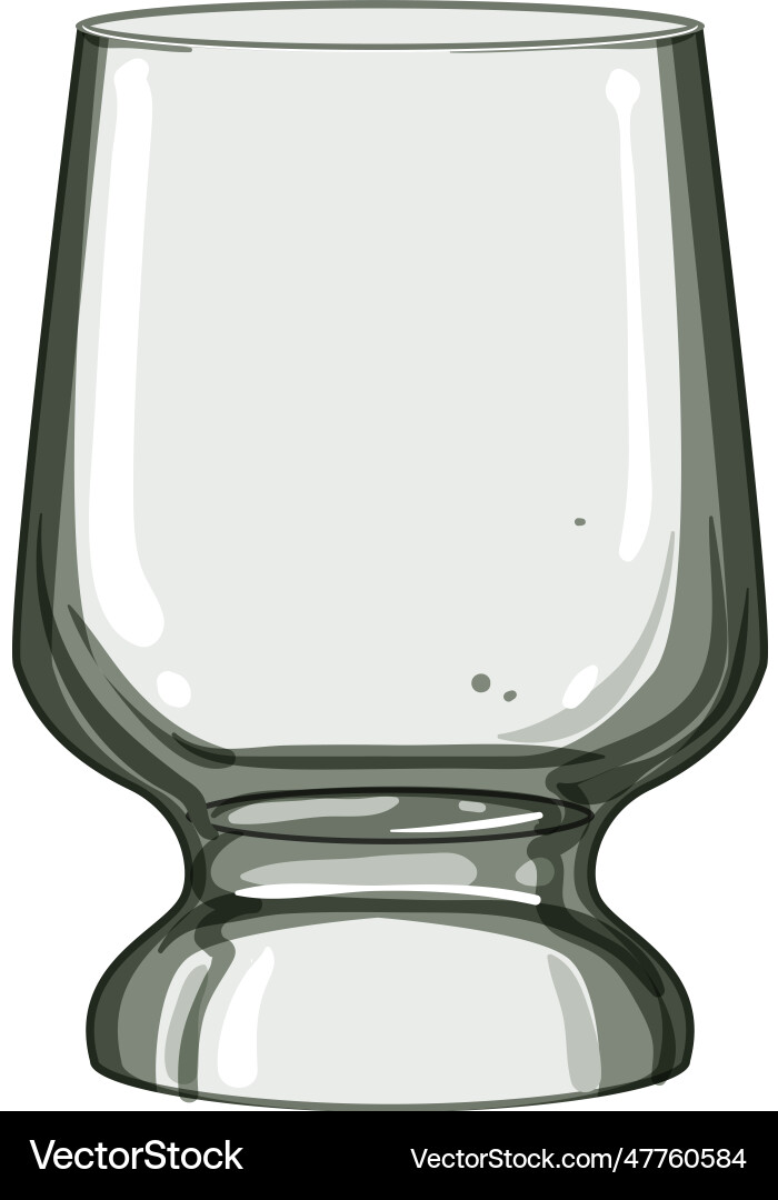 Clear glass cup cartoon Royalty Free Vector Image