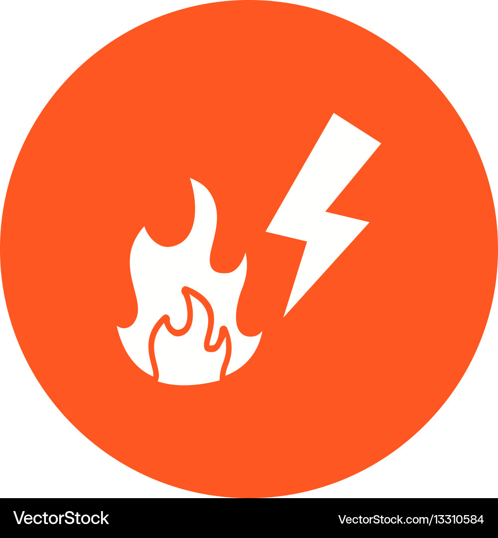 Electricity fire Royalty Free Vector Image - VectorStock