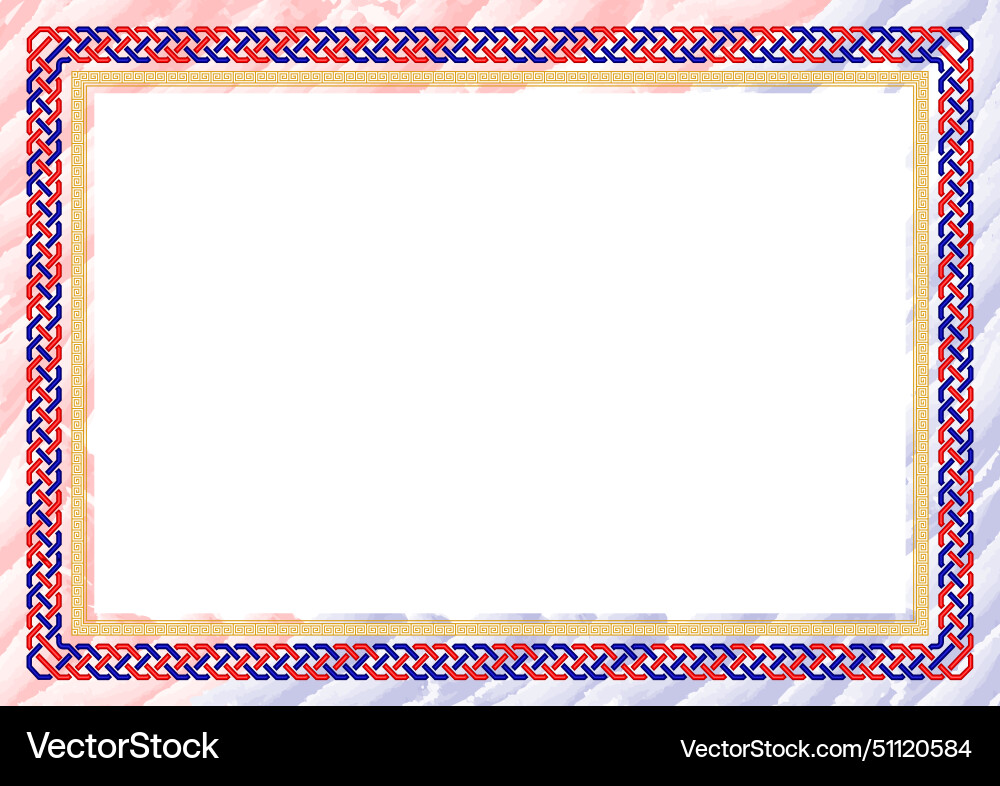 Horizontal frame and border with taiwan flag Vector Image