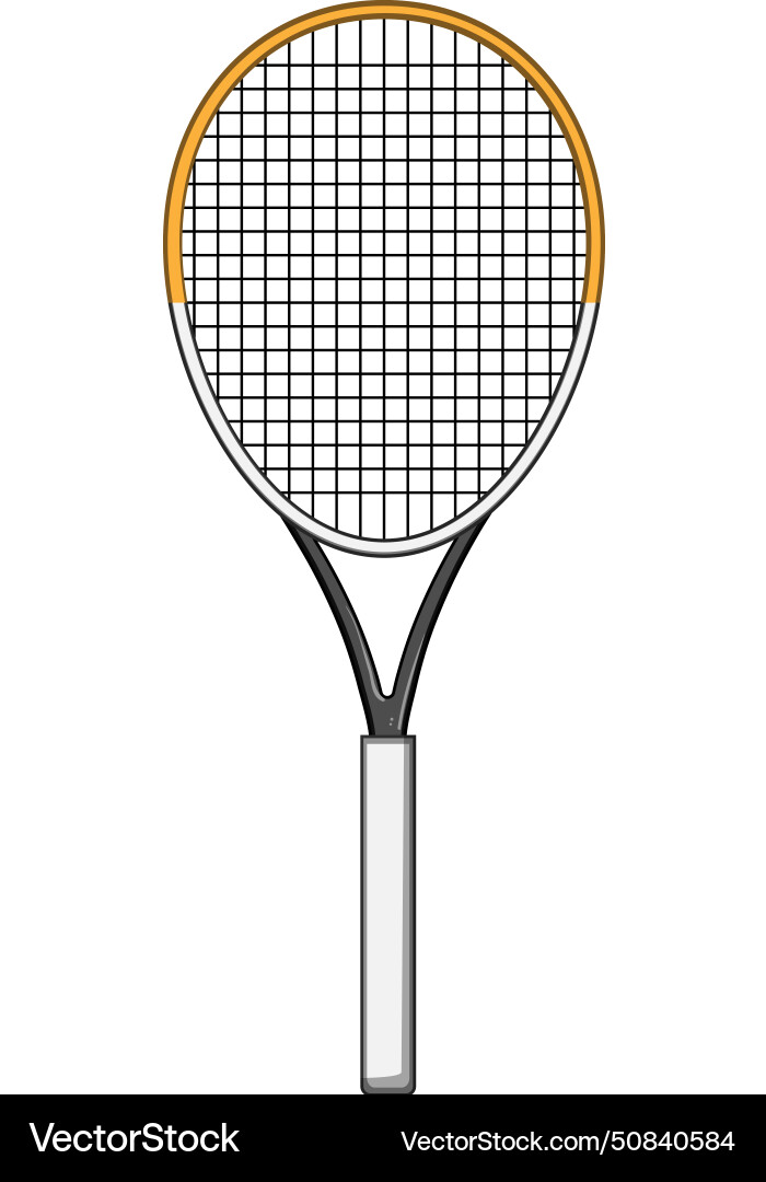Logo tennis racket cartoon Royalty Free Vector Image