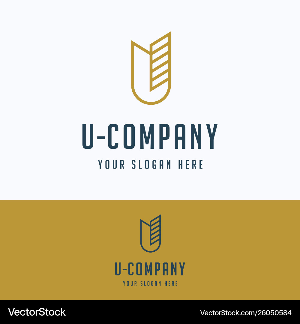 U company logo Royalty Free Vector Image - VectorStock