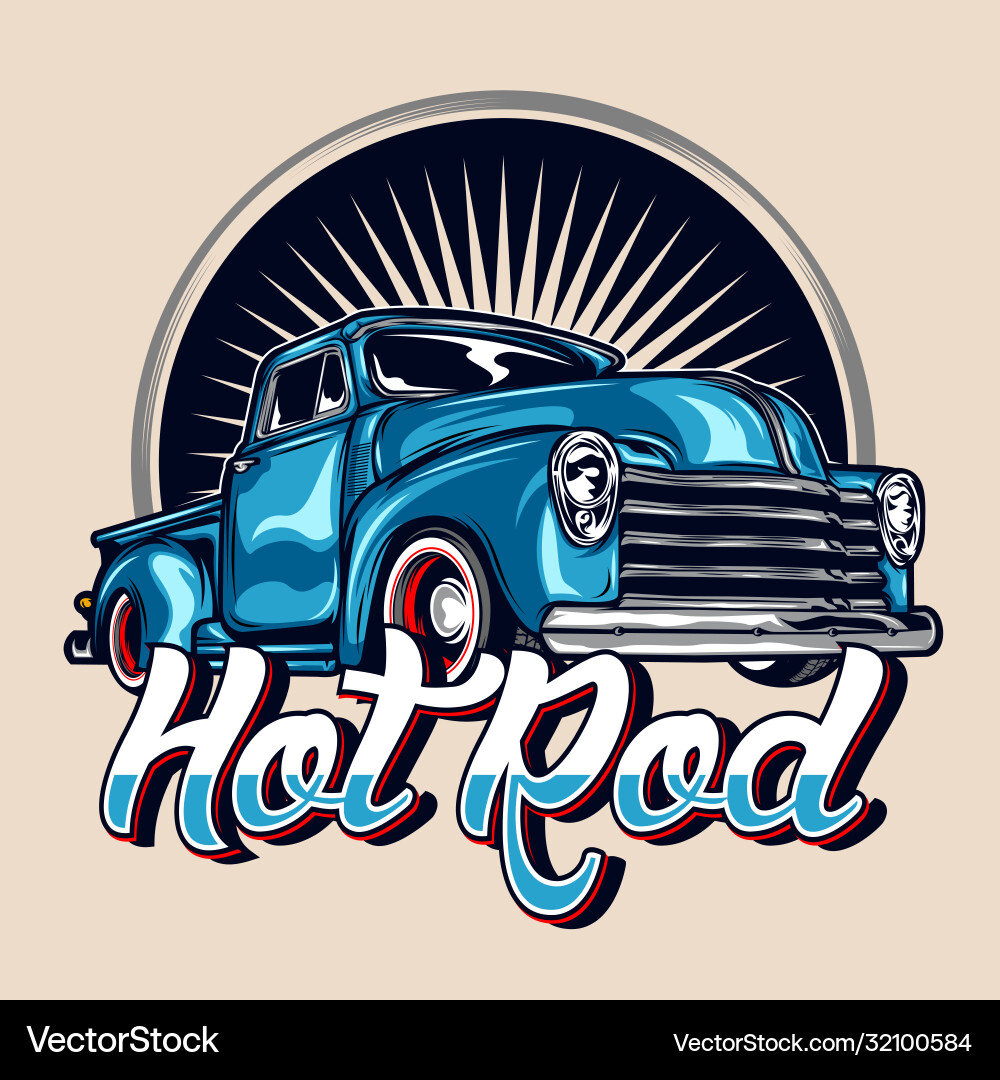 Vintage Hot Rod Car - Retro Classic Royalty Free Vector