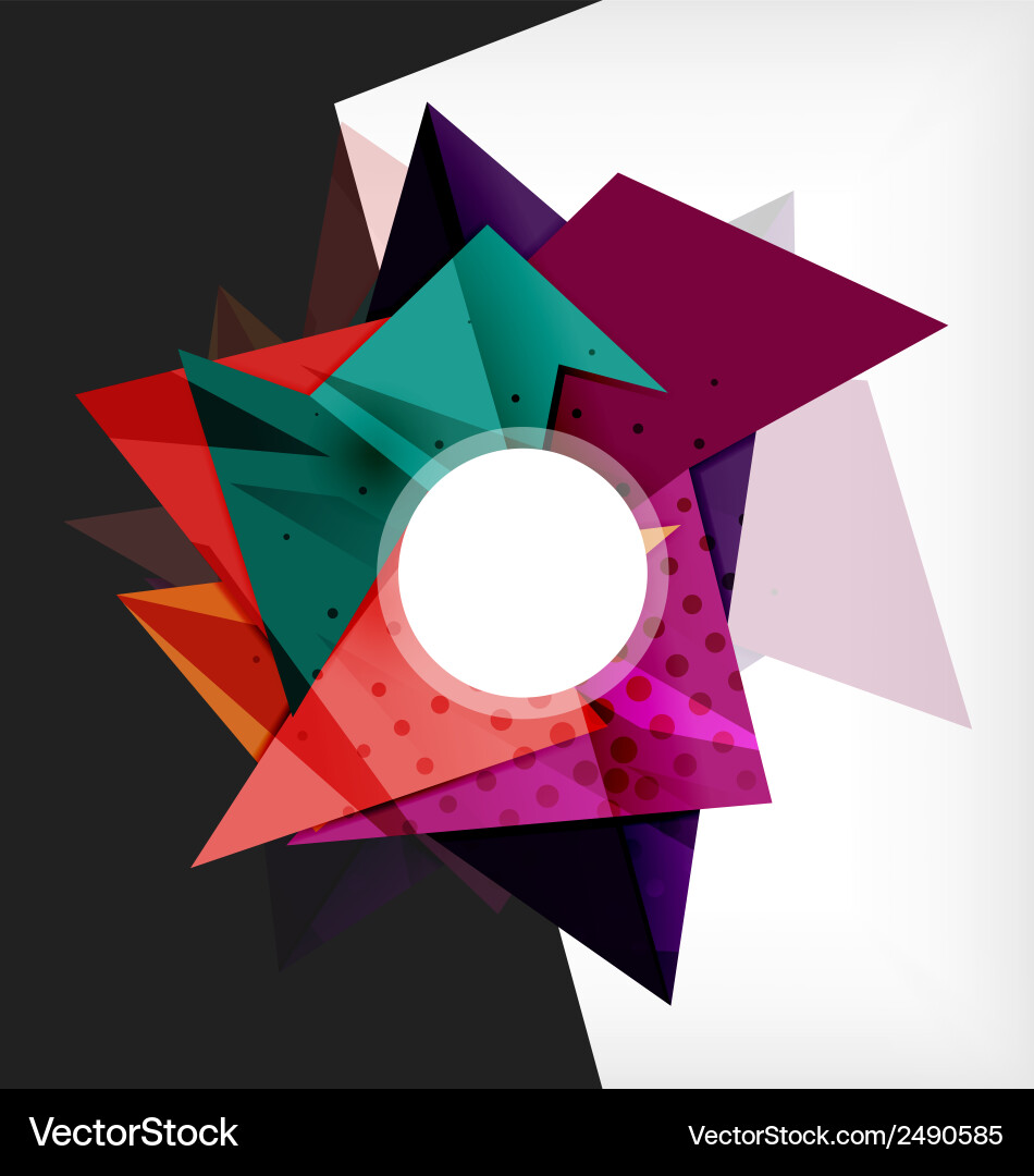 Abstract composition 3d geometric shapes Vector Image