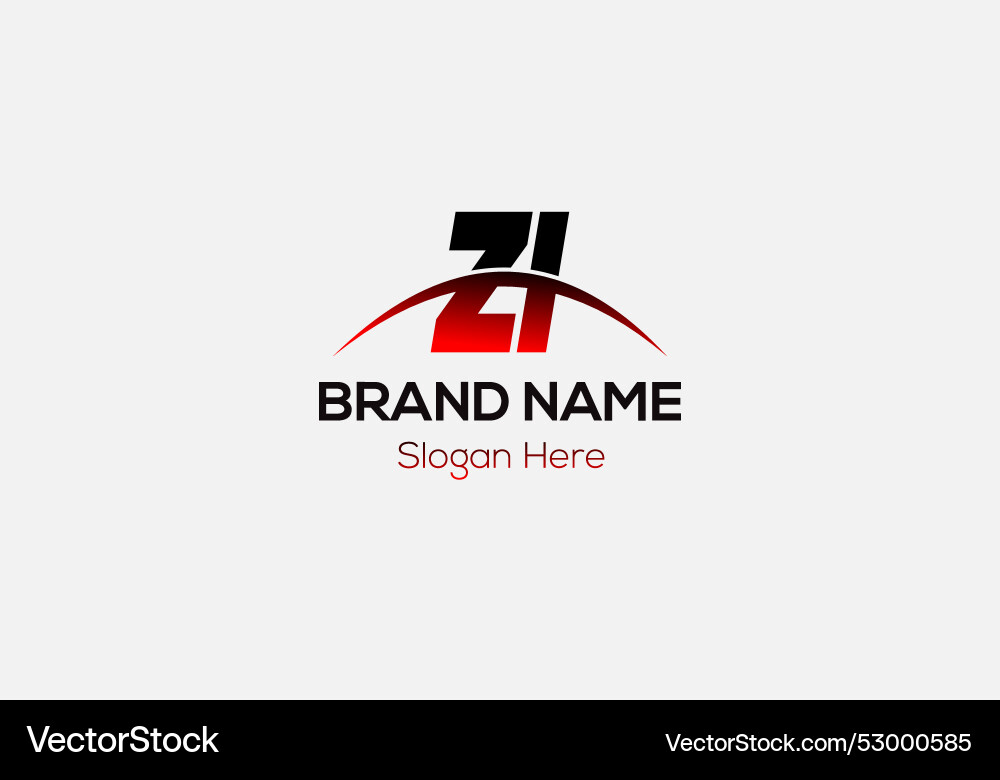 Abstract zi letter modern initial lettermarks logo