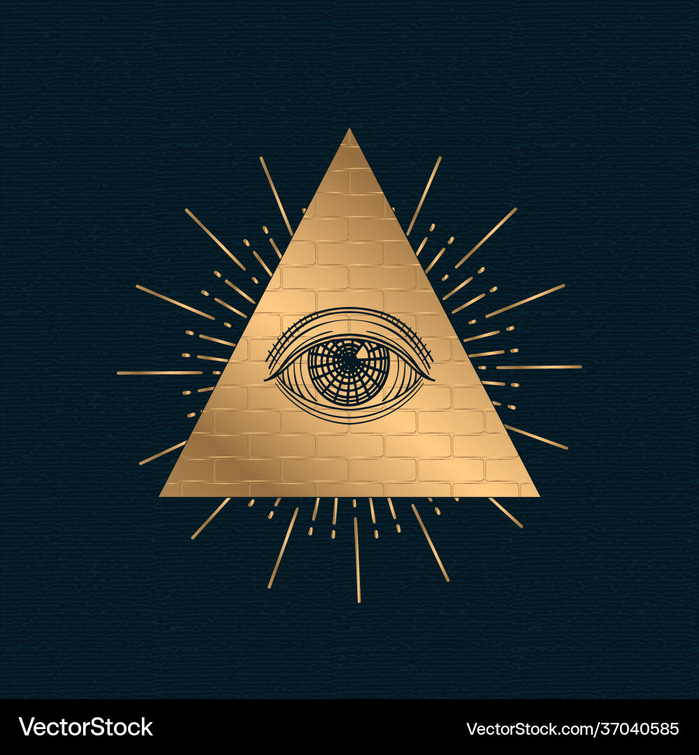 Illuminati Logo Eye All Seeing Eye Symbol Eye Providence Stock Vector