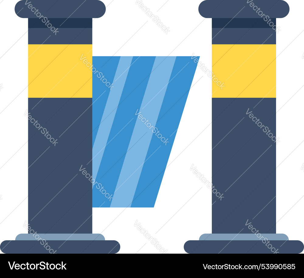 Automatic entrance gate allowing access Royalty Free Vector