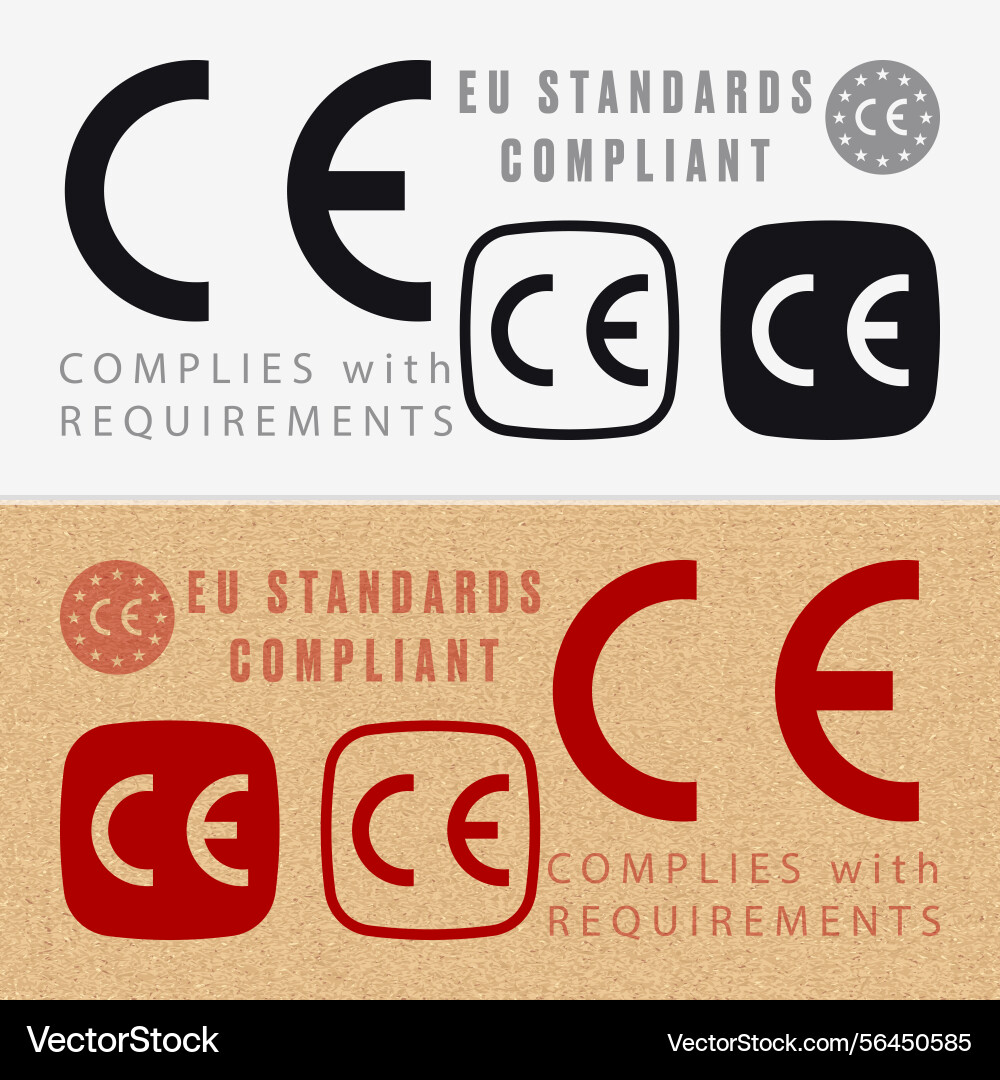 Ce marking european conformity symbol Royalty Free Vector
