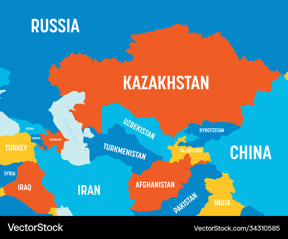 Asia Map With Countries Labeled Asia Political Detailed Map Royalty