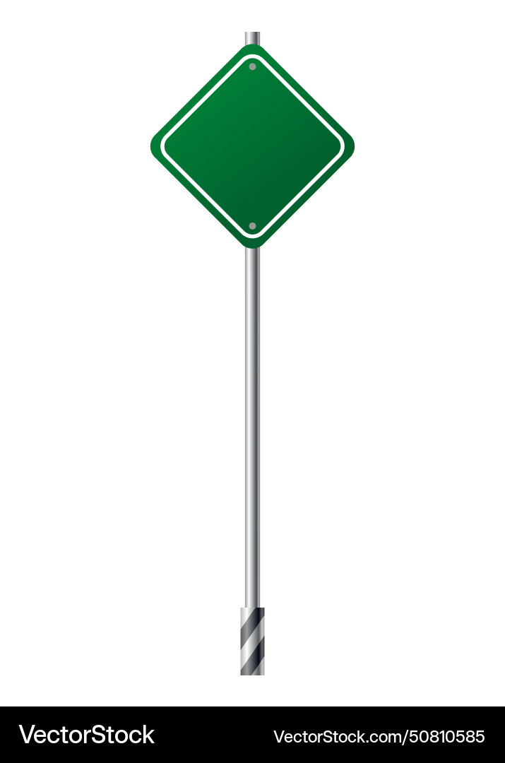 Green traffic sign road board text panel mockup Vector Image
