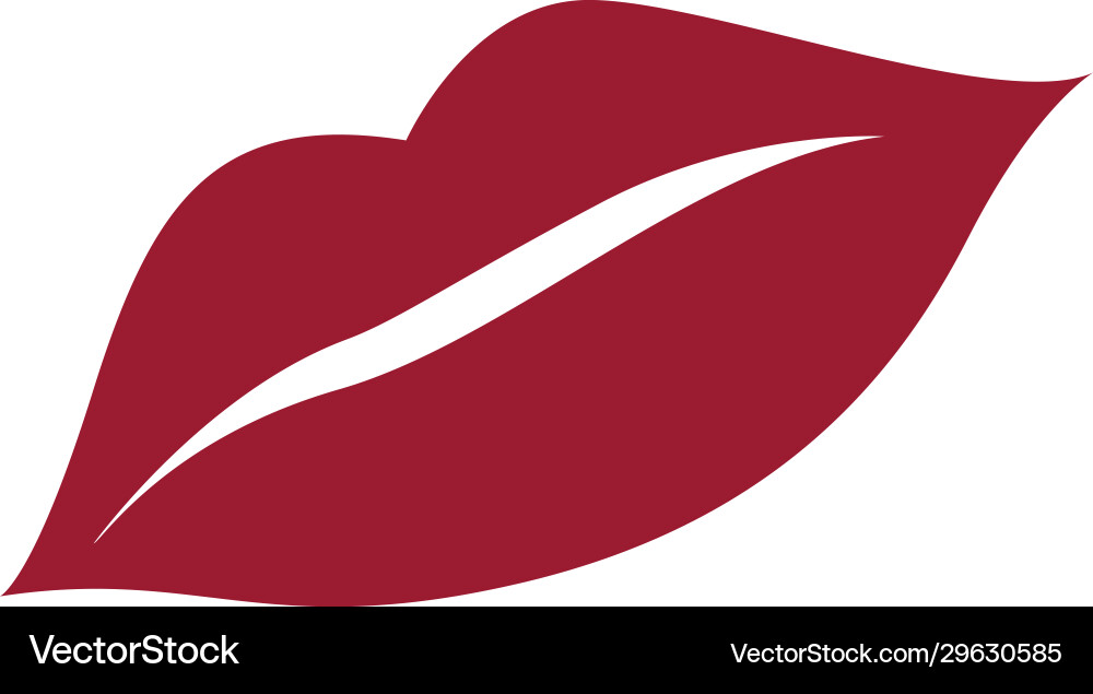 Lips icon cosmetic logo Royalty Free Vector Image