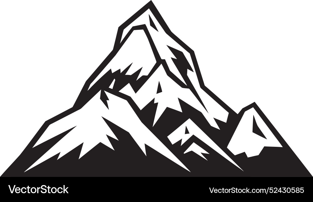 Obsidian mountain ridge art Royalty Free Vector Image
