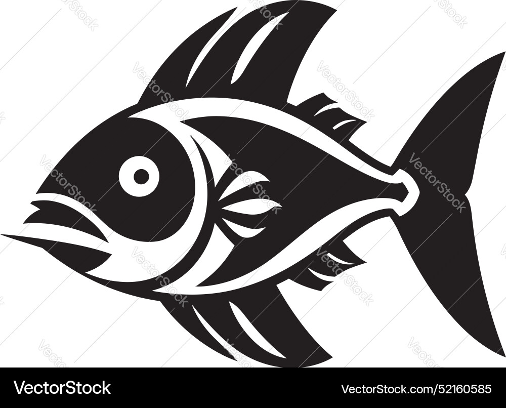 Rapids rhapsody river fish icon in stream Vector Image