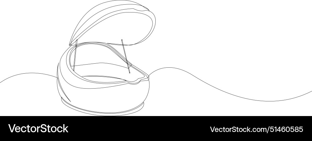Sensory deprivation tank continuous line drawing Vector Image
