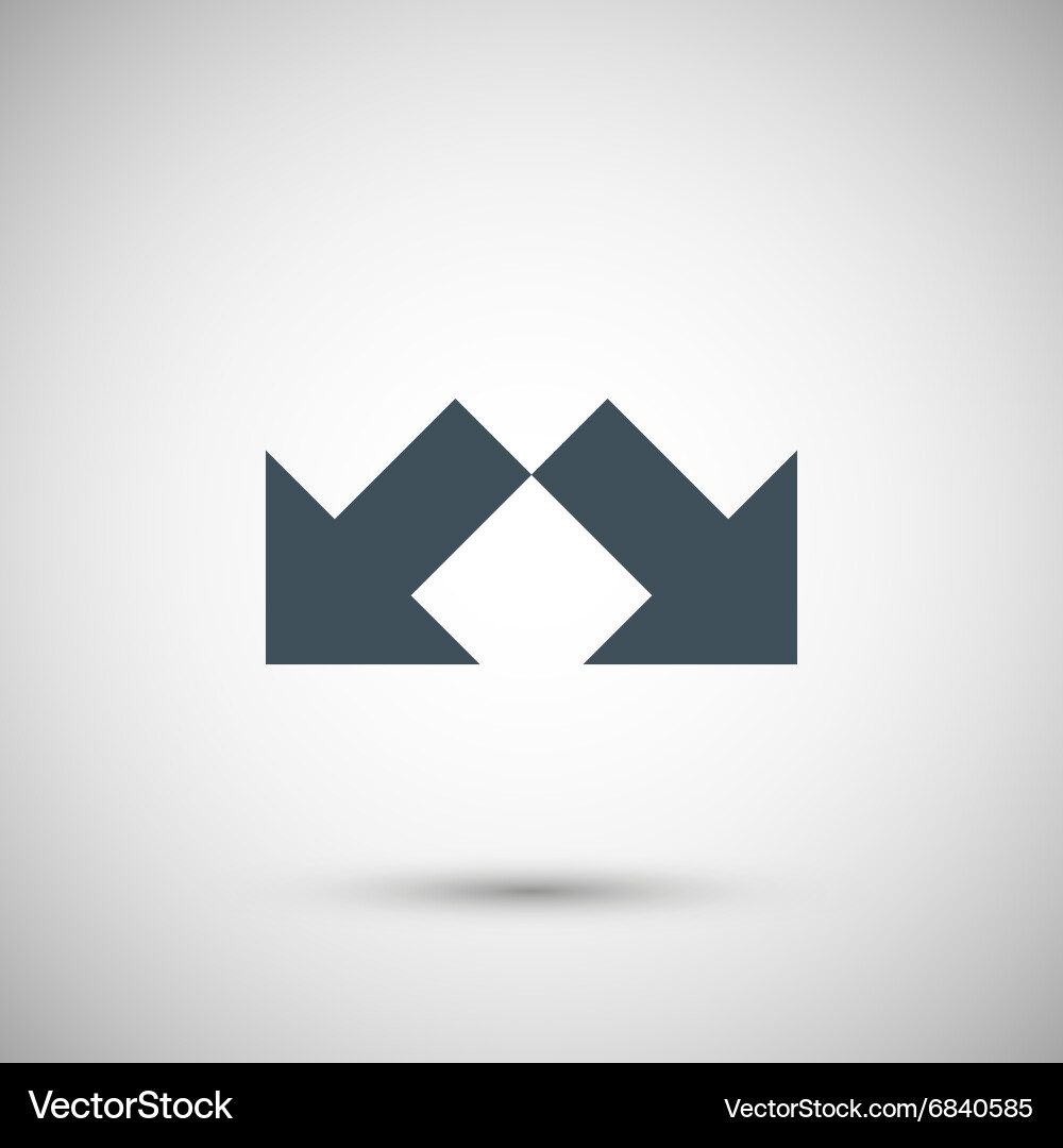 Two arrow Royalty Free Vector Image - VectorStock