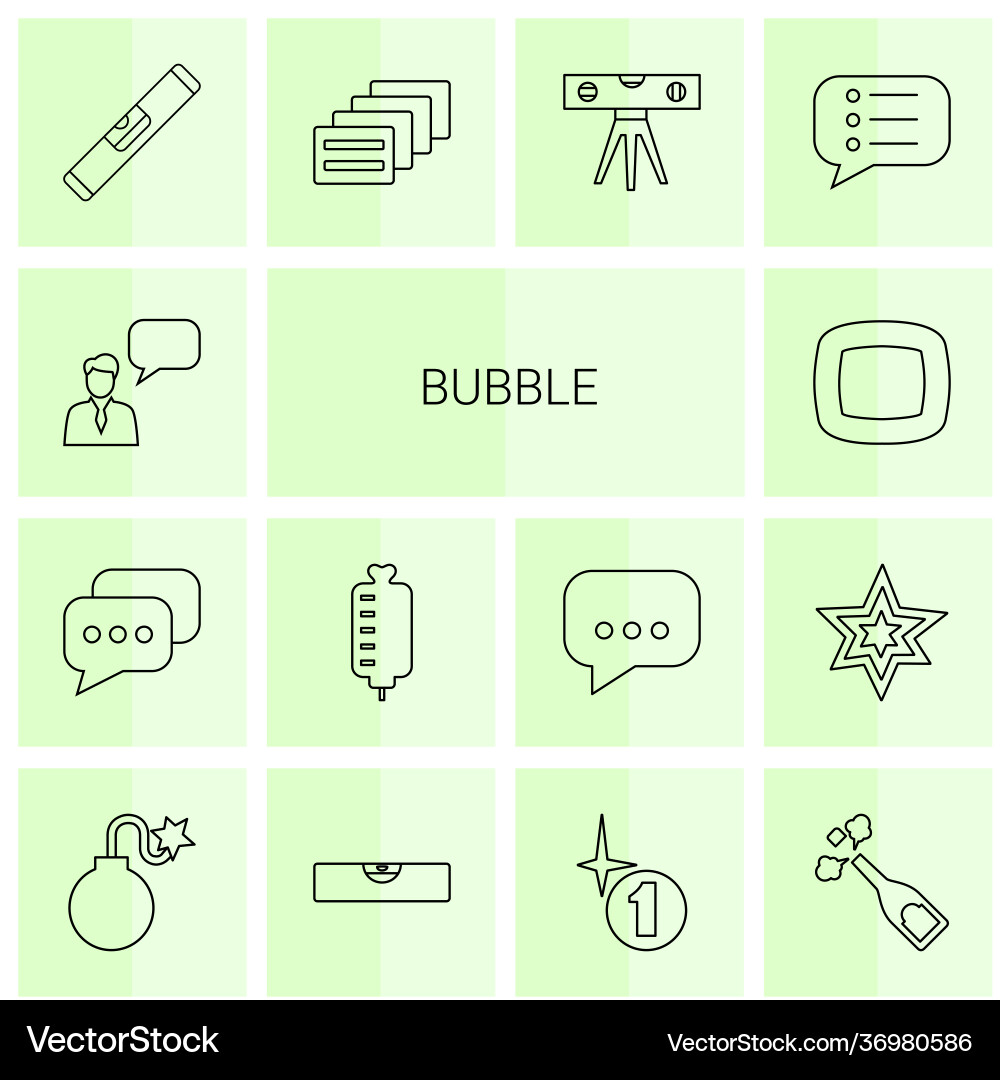14 bubble icons Royalty Free Vector Image - VectorStock