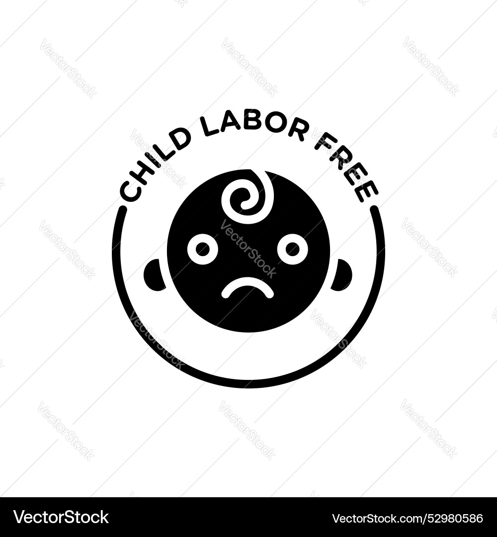 Child labor free icon setstop symbol Royalty Free Vector
