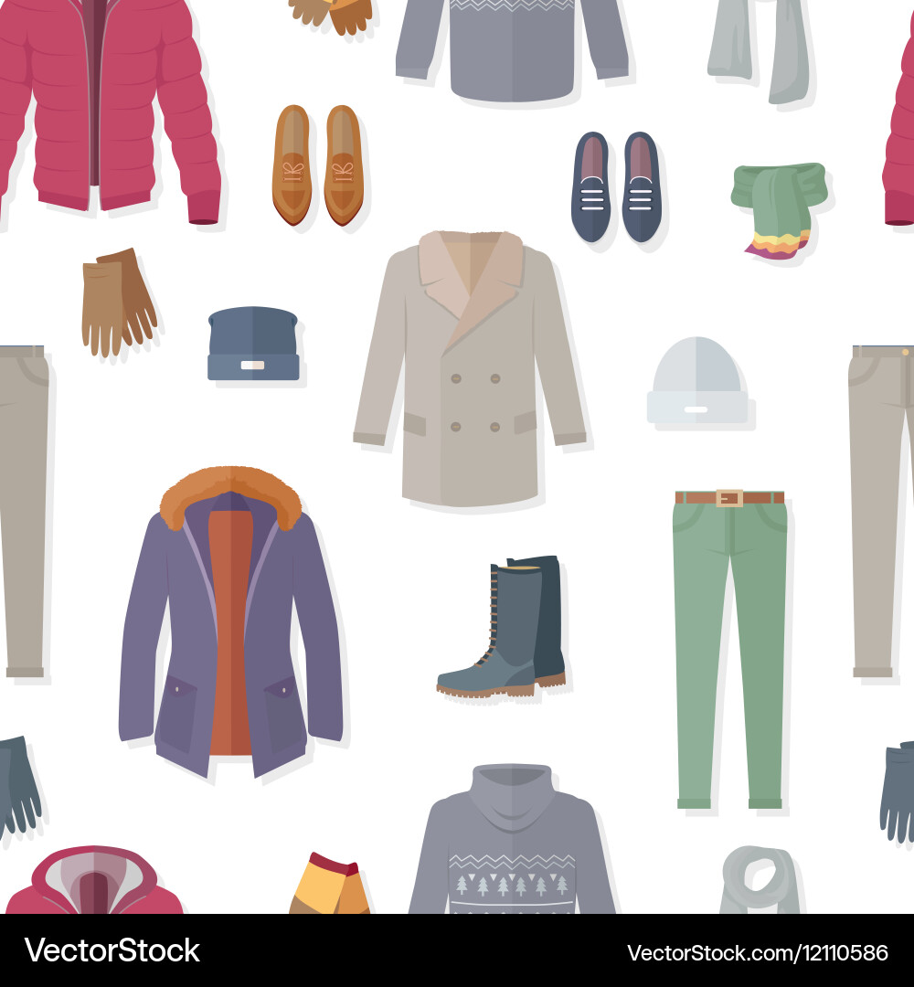 Clothing seamless pattern Royalty Free Vector Image