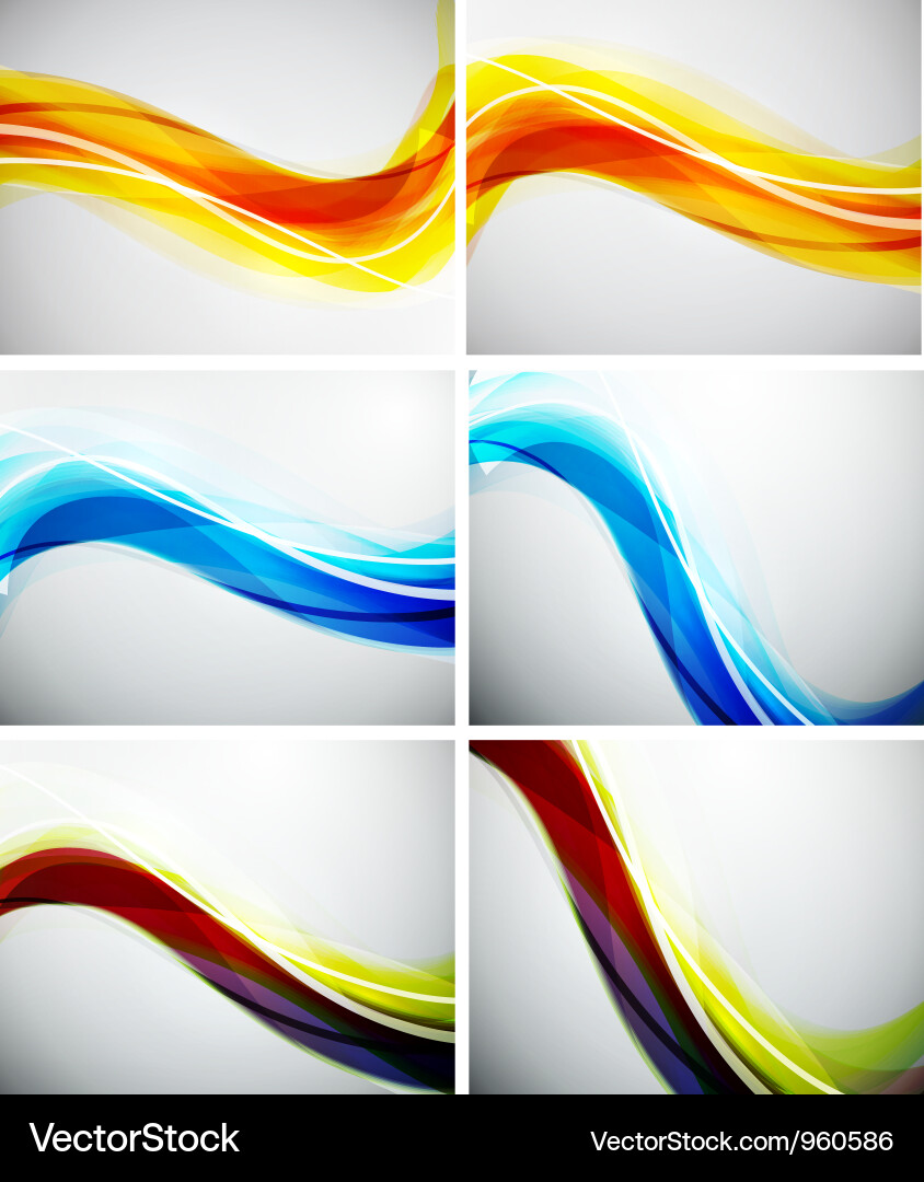 Colorful Wave Backgrounds Royalty Free Vector Image