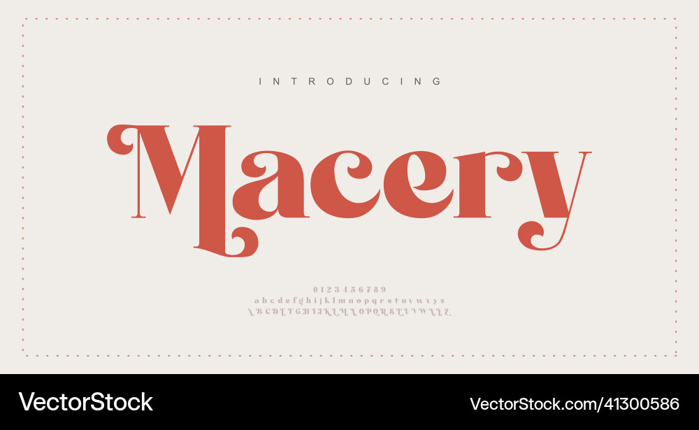 Elegant luxury alphabet letters font classic Vector Image