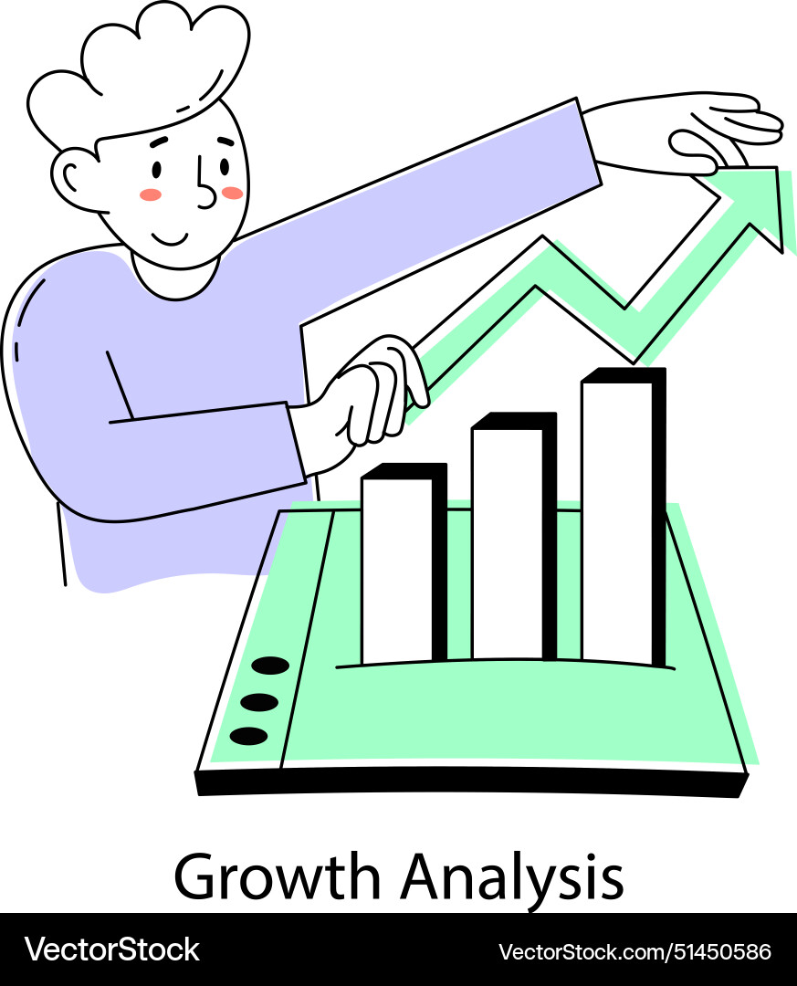 Growth analysis Royalty Free Vector Image - VectorStock