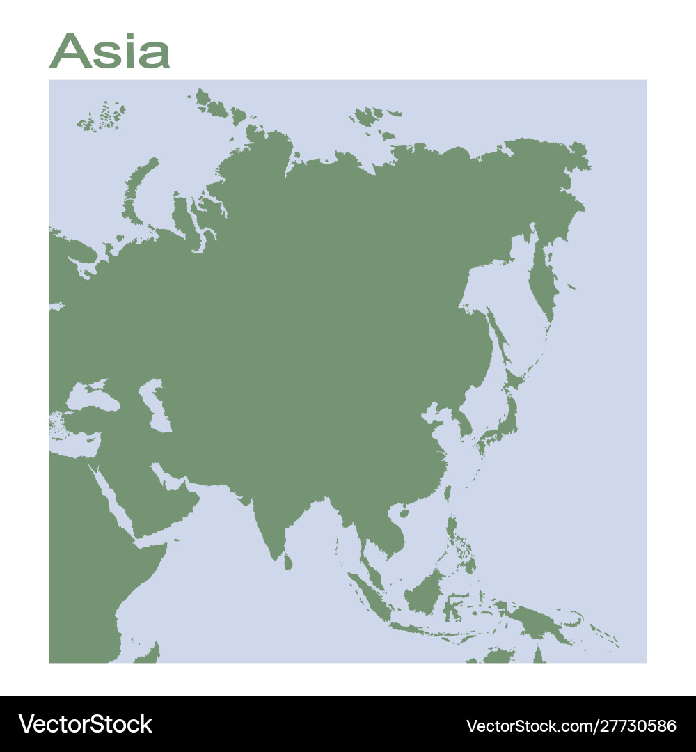 Map continent asia Royalty Free Vector Image - VectorStock
