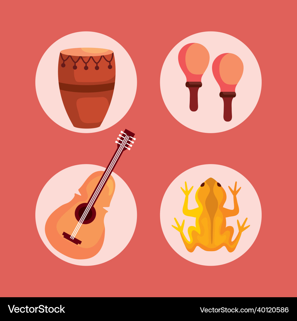 Puerto rico icons Royalty Free Vector Image - VectorStock