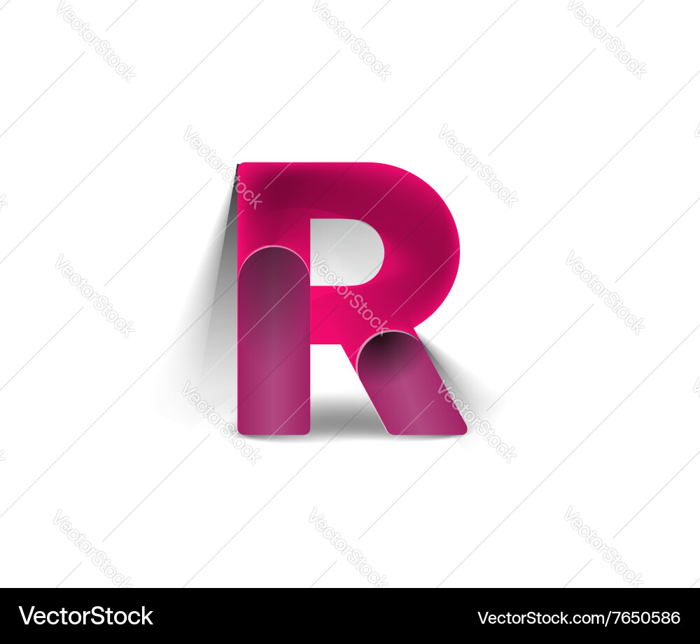 R alphabet design Royalty Free Vector Image - VectorStock