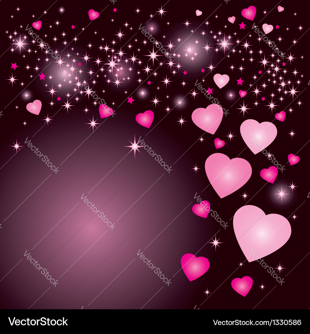 Romantic Hearts Background Royalty Free Vector Image