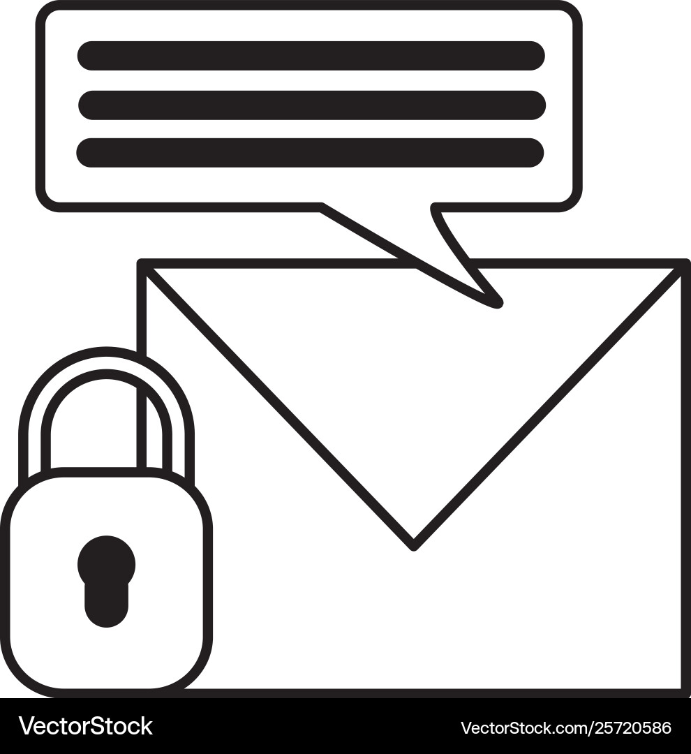 Social media email security chat Royalty Free Vector Image