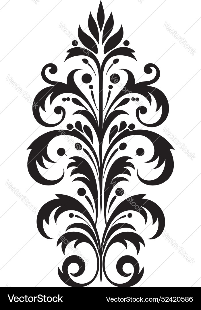 Timeless scrolls black emblem design opulent Vector Image