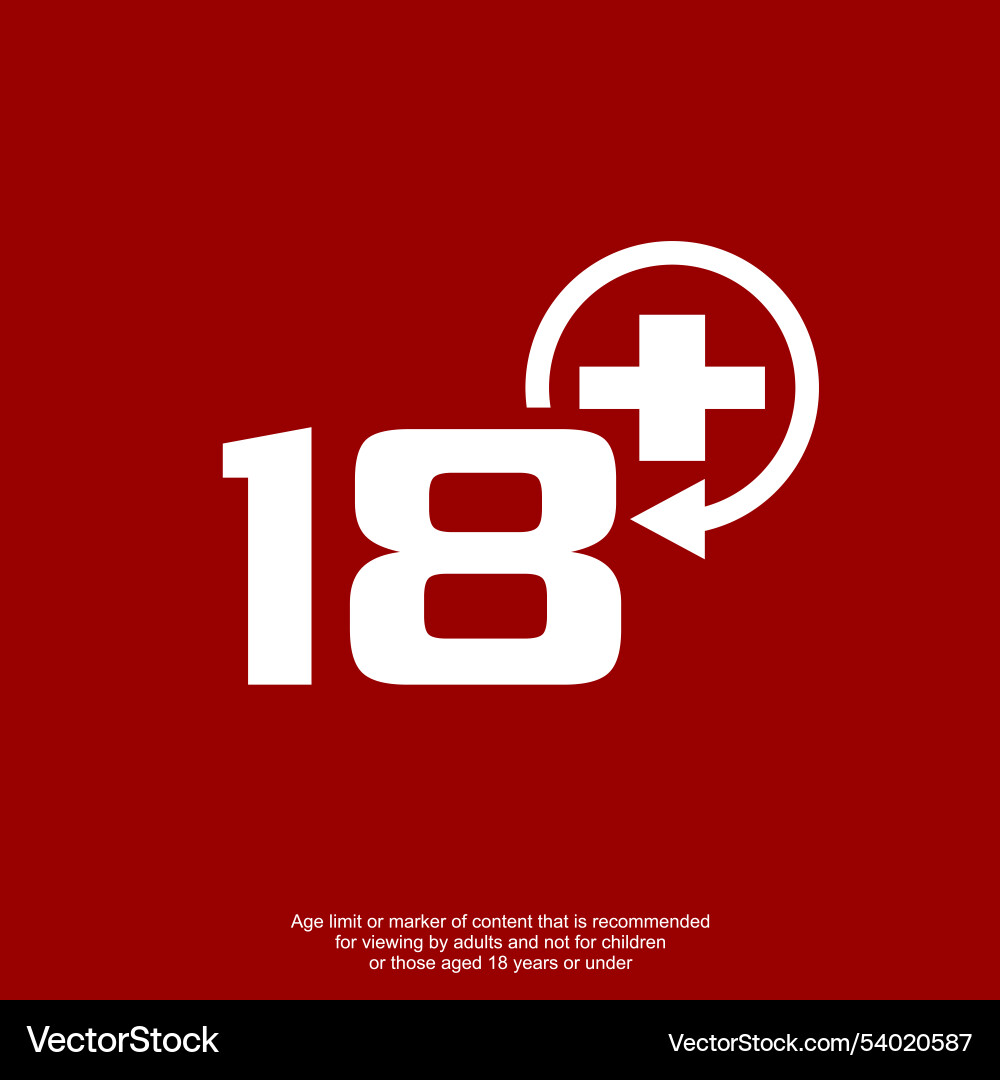 18 plus logo icon Royalty Free Vector Image - VectorStock