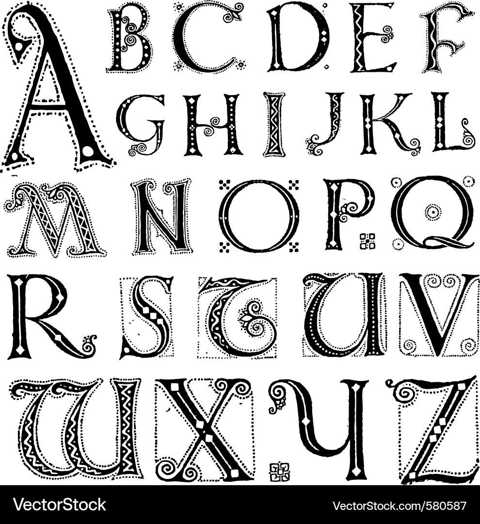Alphabet Royalty Free Vector Image - VectorStock
