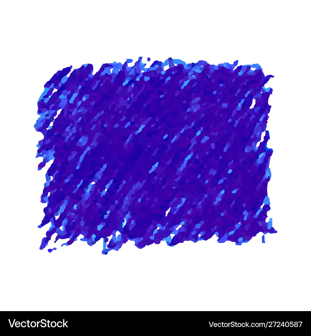 Blue pen scribble texture stain isolated on white Vector Image
