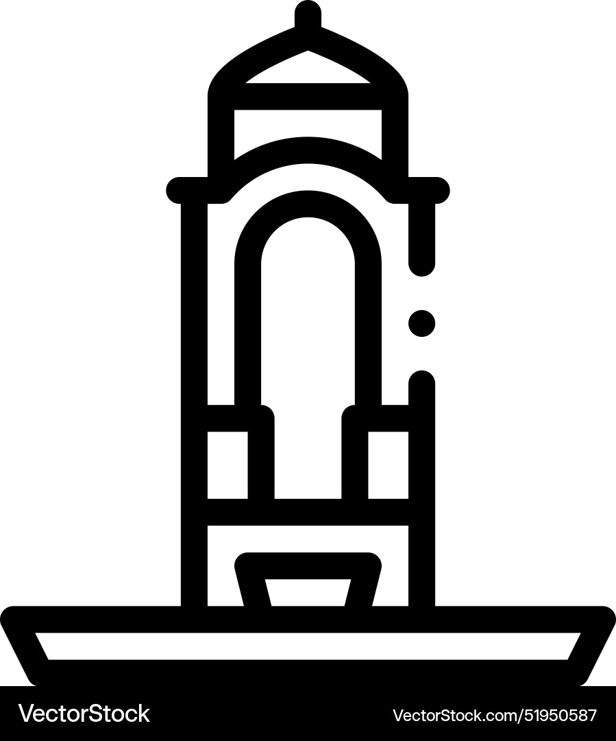 Canopy icon thin linear style design isolated Vector Image