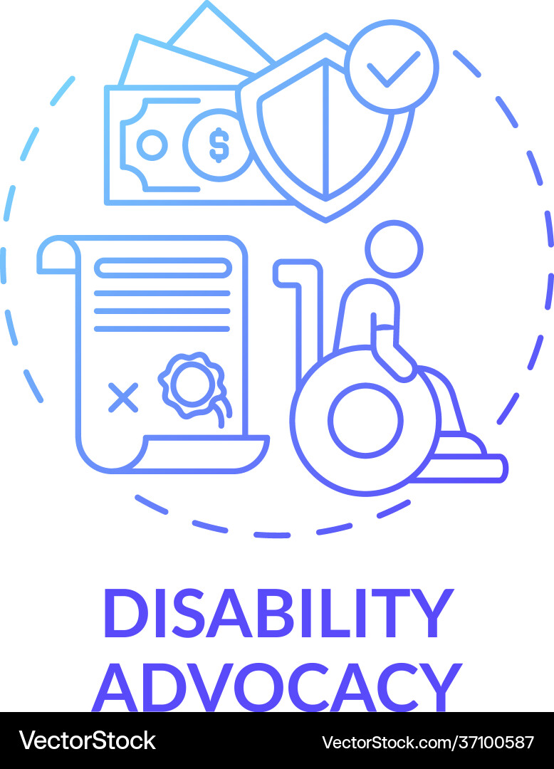 Disability advocacy concept icon Royalty Free Vector Image