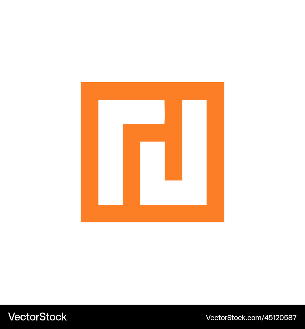 Lnitial rj letter logo design template Royalty Free Vector