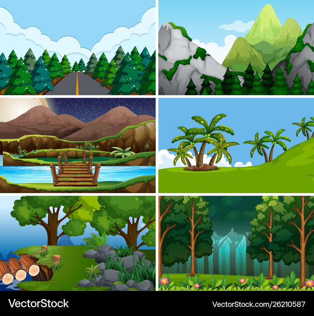 Outdoor Landscape Scene Royalty Free Vector Image