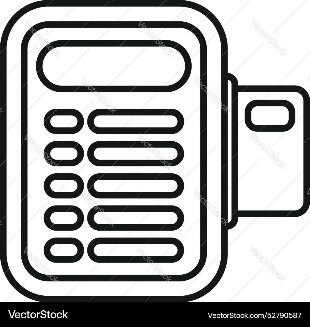 Payment terminal accepting contactless Royalty Free Vector