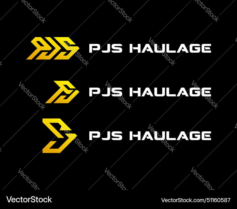Pjs logo Royalty Free Vector Image - VectorStock
