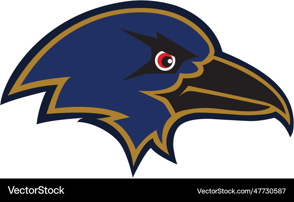 Raven head logo Royalty Free Vector Image - VectorStock