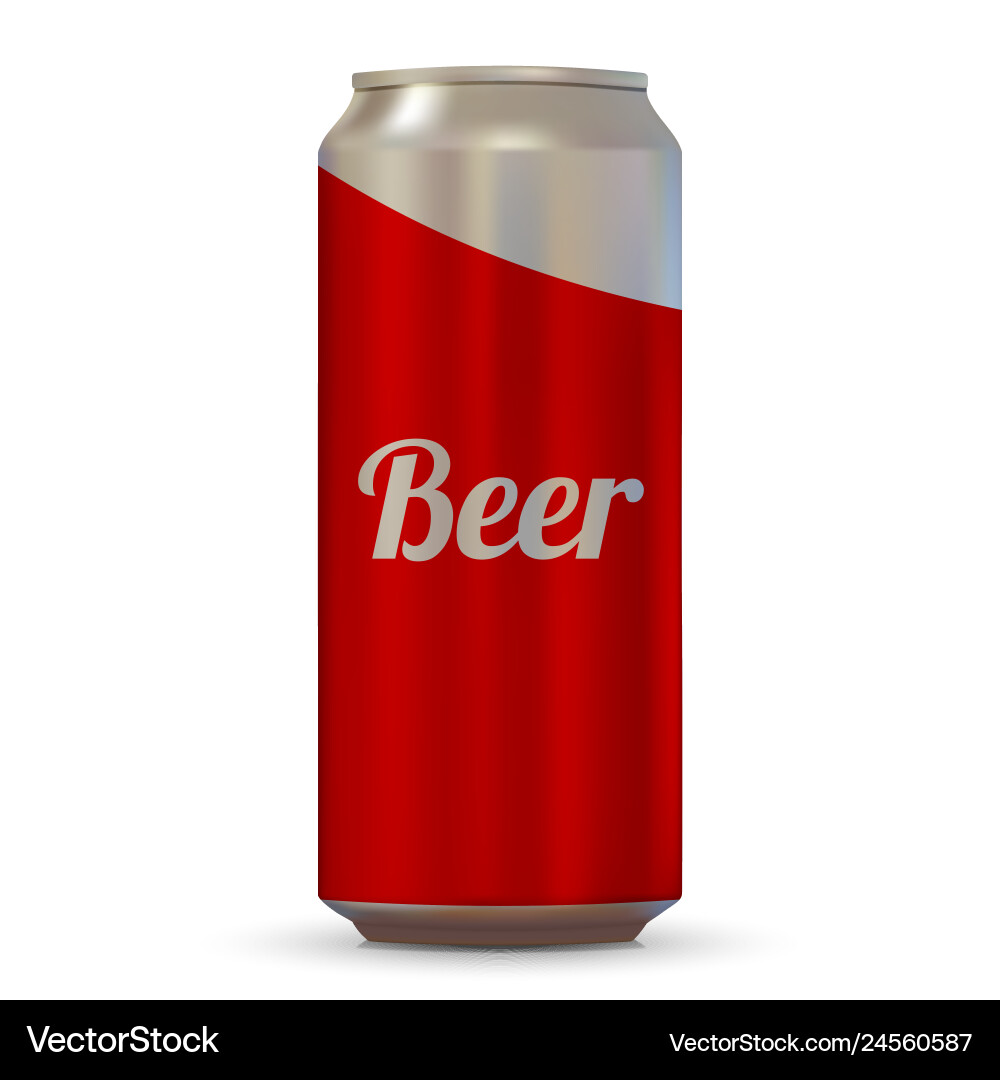 Realistic 3D Beer Can Royalty Free Vector Image