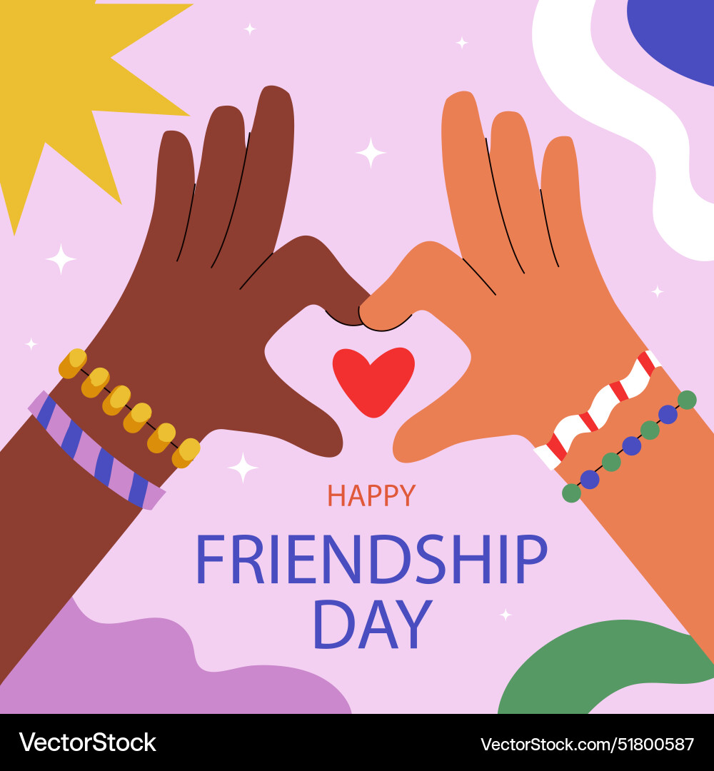 Two hands are creating a heart shape by joining Vector Image