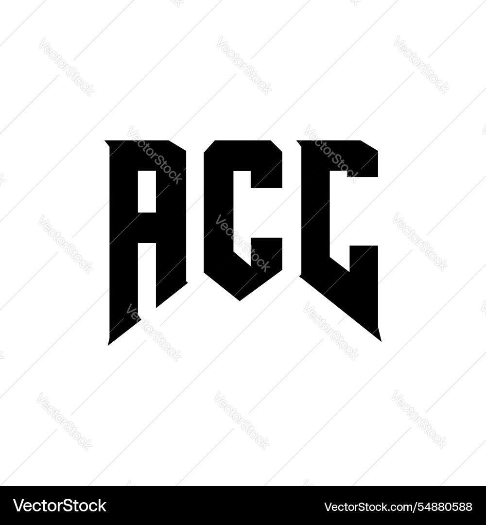 Acc letter logo design for technology company Vector Image