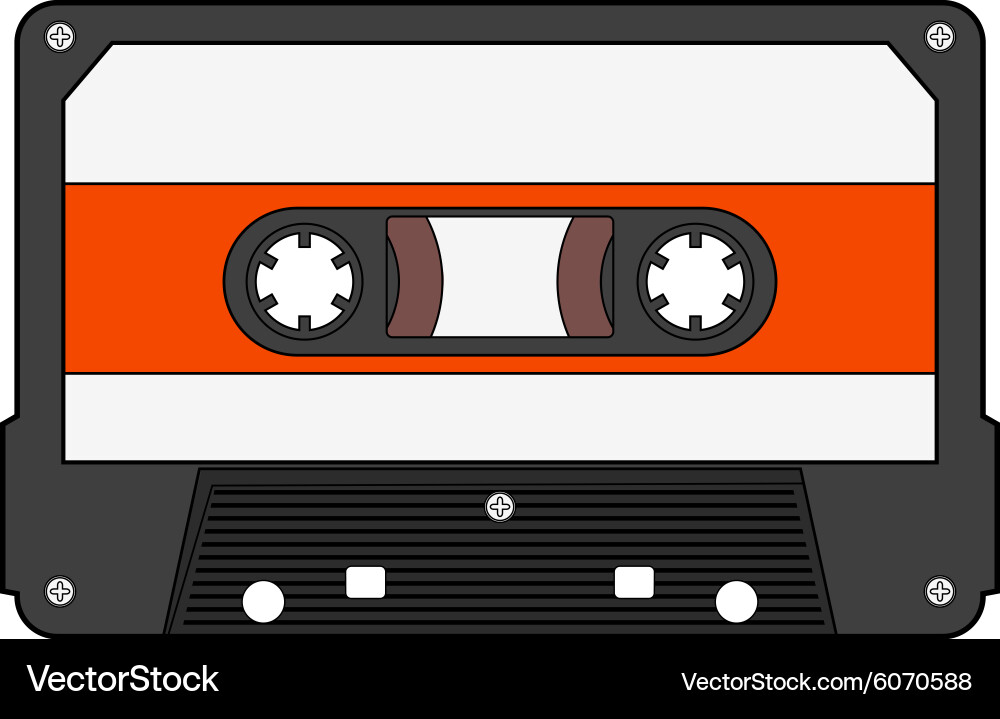 Audio cassette Royalty Free Vector Image - VectorStock