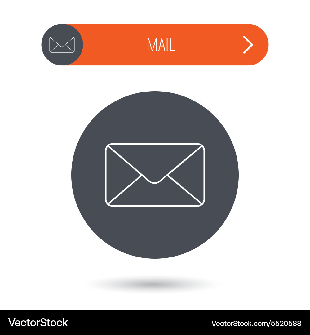 Envelope mail icon email message sign Royalty Free Vector
