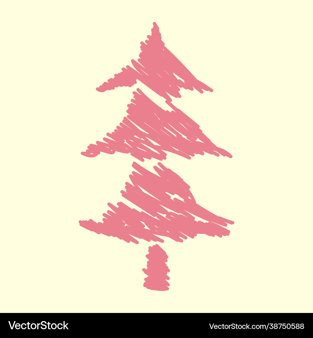 Evergreen tree Royalty Free Vector Image - VectorStock